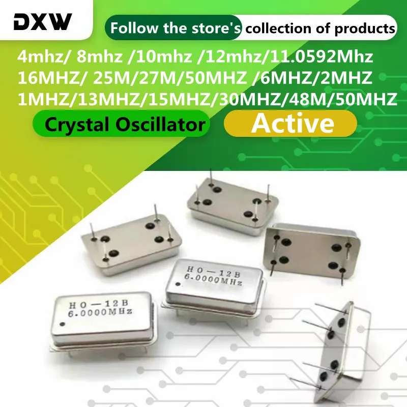 5PCS-Lot-Crystal-Oscillator-4mhz-8mhz-10mhz-12mhz-11-0592M-16MHZ-25M ...