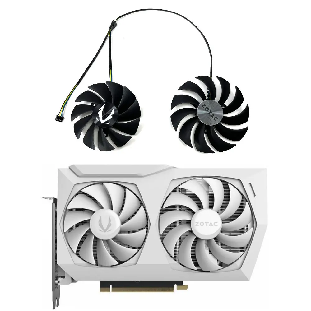 New 88mm/100mm Rtx 3060 Amp White Gpu Fan，for Zotac Rtx 3060 Ti、rtx ...