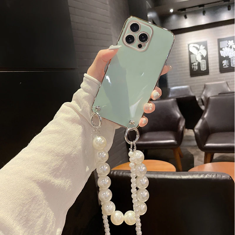 Plating-Pearl-Chain-Crossbody-Lanyard-Case-For-IPhone-15-Pro-Max-14-13 ...