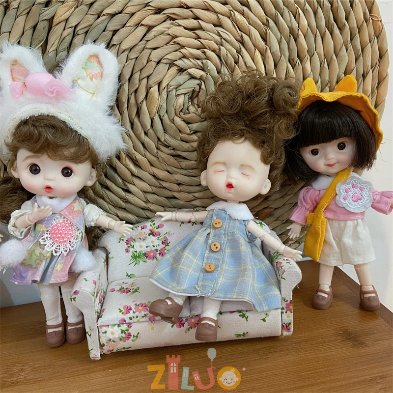 Mu-eca-Bjd-Ob11-de-12cm-para-ni-as-vestido-de-princesa-mu-ecas-lindas ...