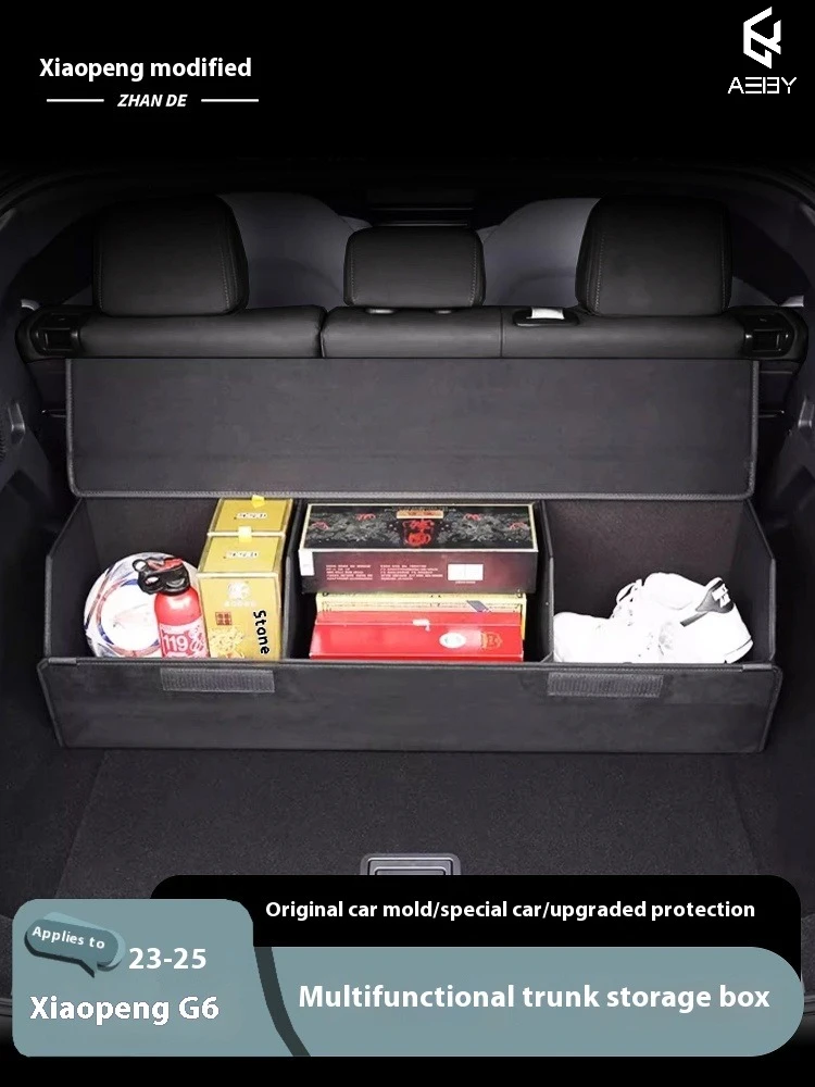 Car Backup Storage Box For Xpeng G6 23-25 Trunk Storage Box Folding Fur ...
