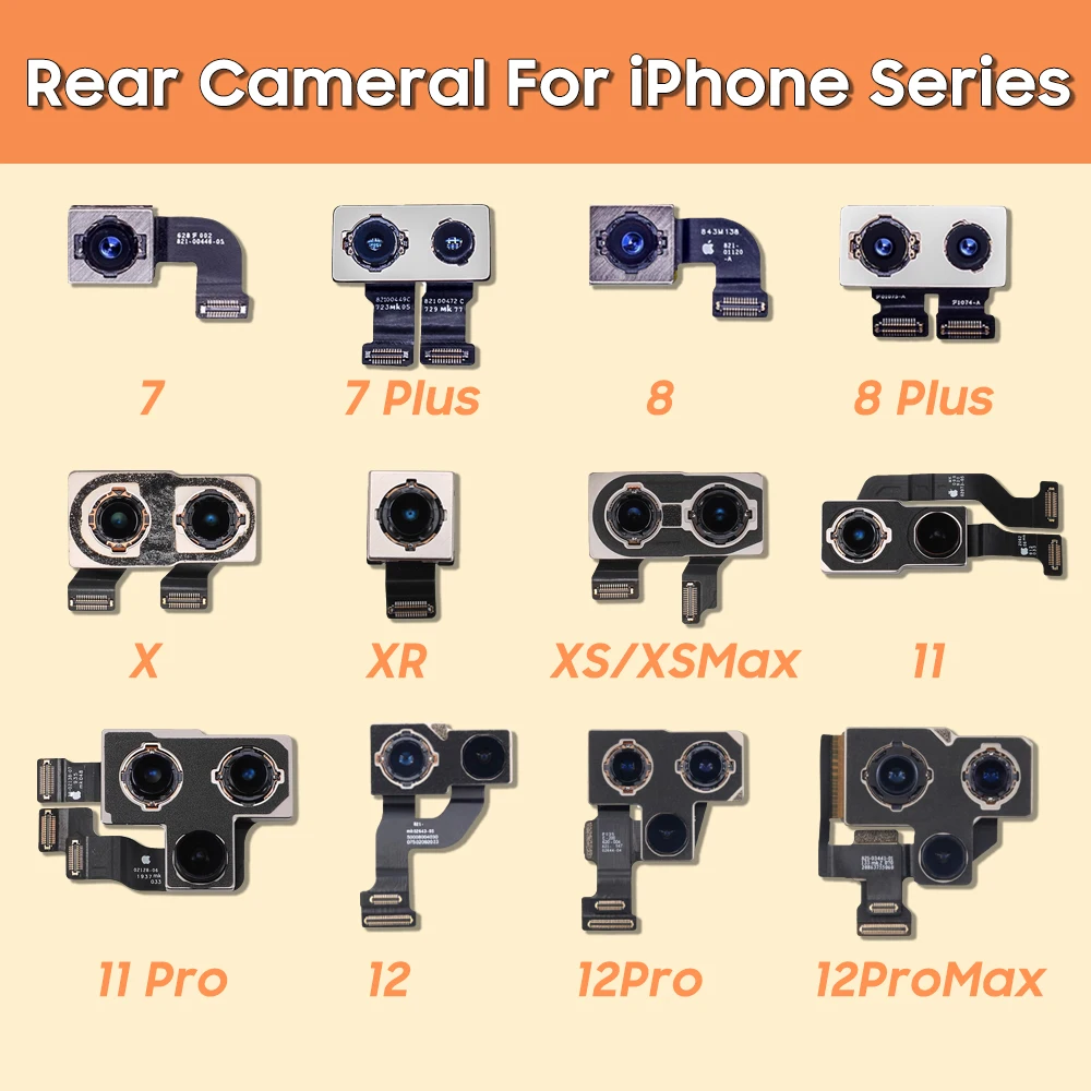 Rear Camera For iPhone 7 7plus 8 8plus X XR XS 11 11Pro12 12Pro Large ...