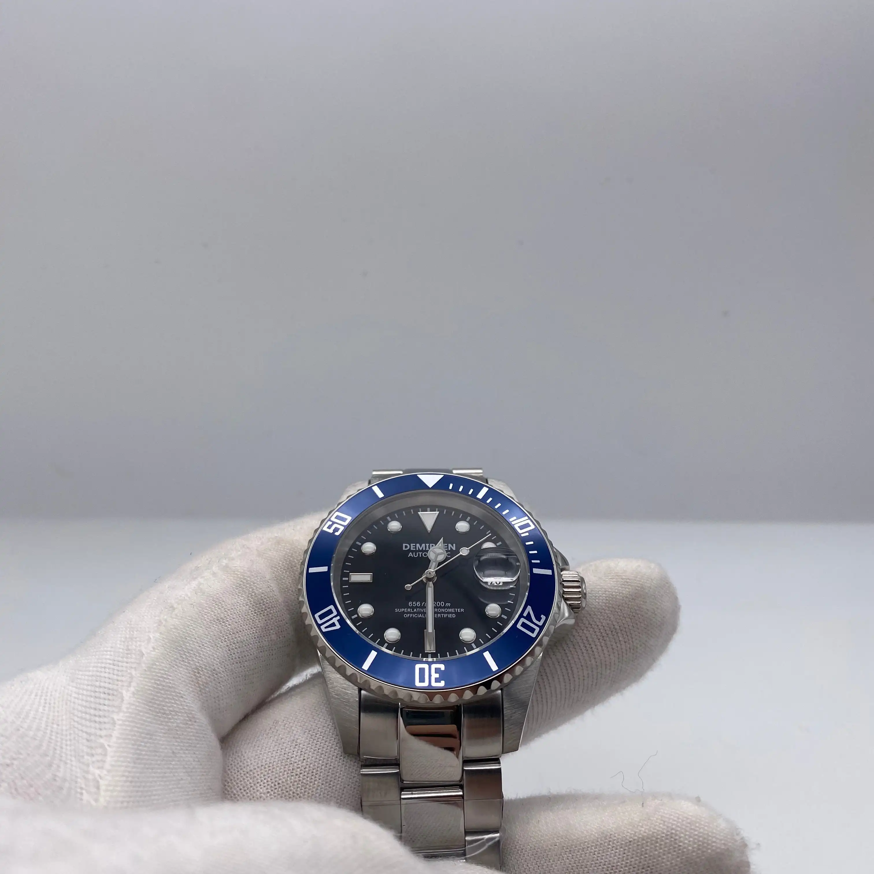 Relojes-mec-nicos-de-cristal-de-zafiro-azul-para-hombres-reloj-de-buceo ...