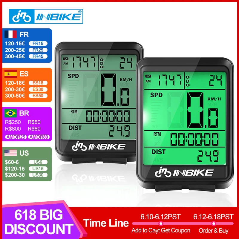 Wireless Stopwatch Bike Speedometer Odometer | Inbike Speedometer Bicycle - Inbike - Aliexpress