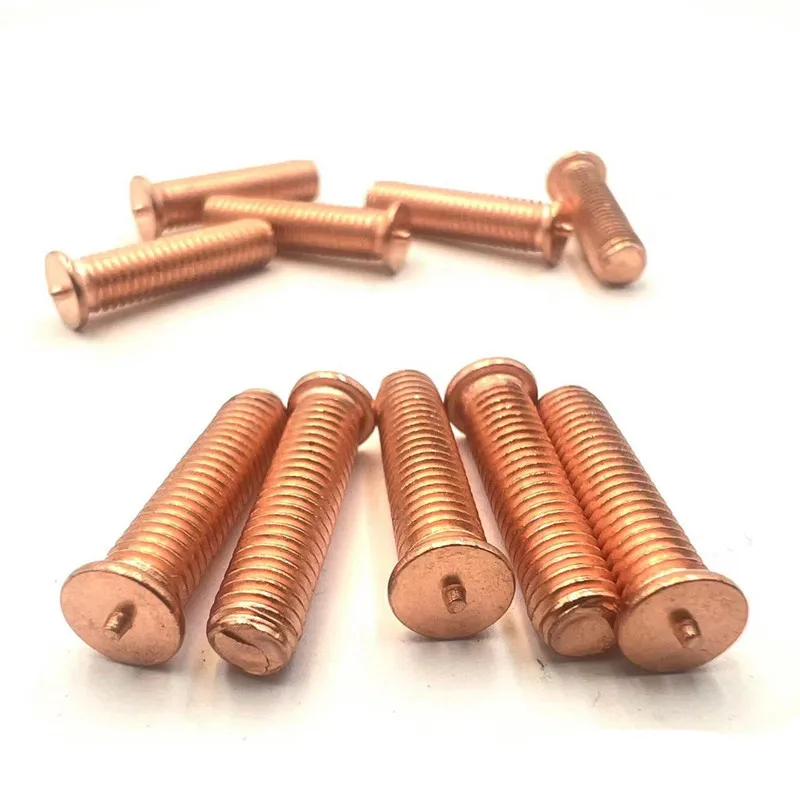 2-50pc-M3-M4-M5-M6-M8-M10-Carbon-Steel-Copper-Plated-Stud-Weld-Spot ...