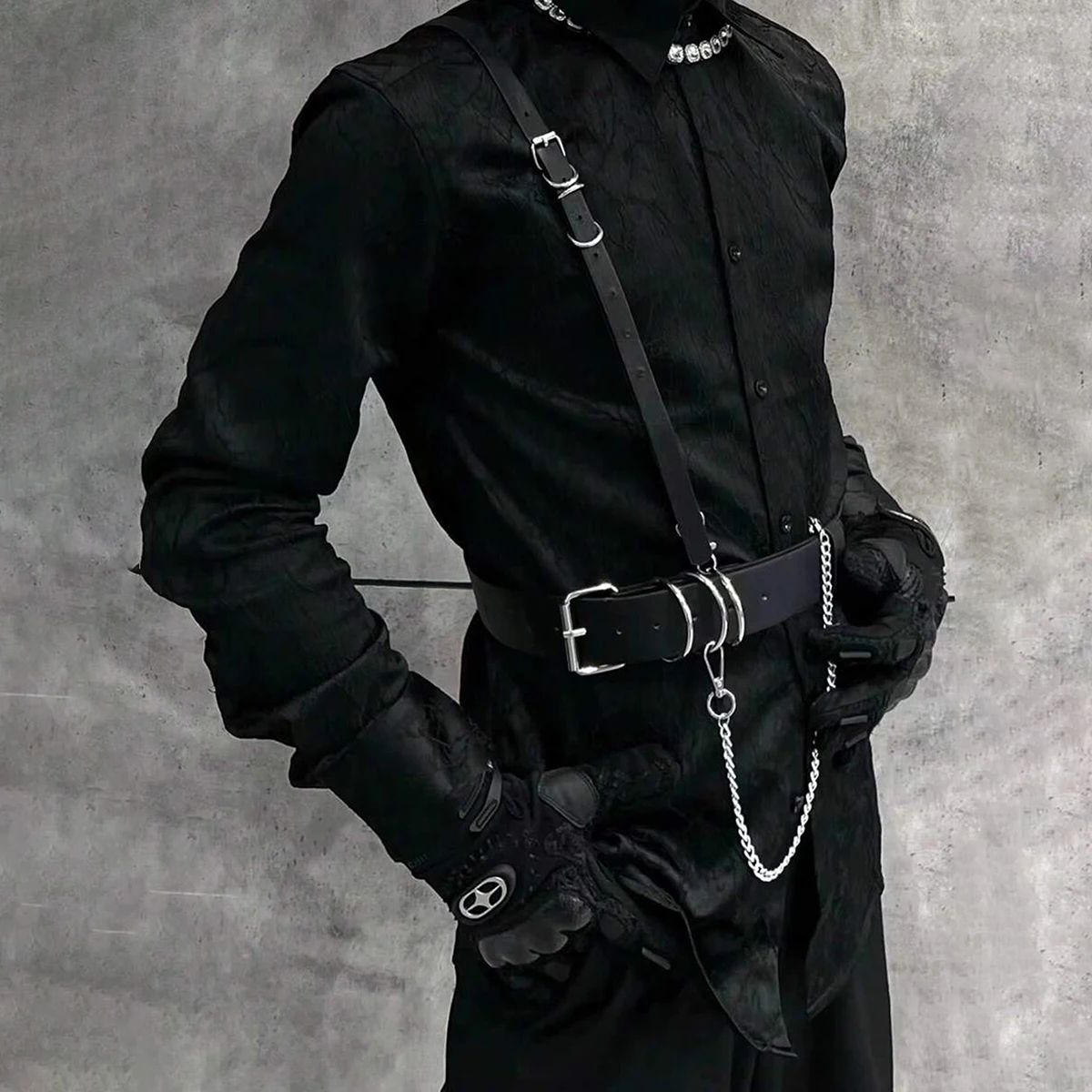 Women-Belt-Fashion-Street-Style-Punk-Belt-With-Chain-Harness-Adjustable ...