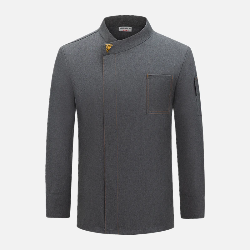Chef coat long sleeve men chef jacket waiter T-shirt chef uniform ...