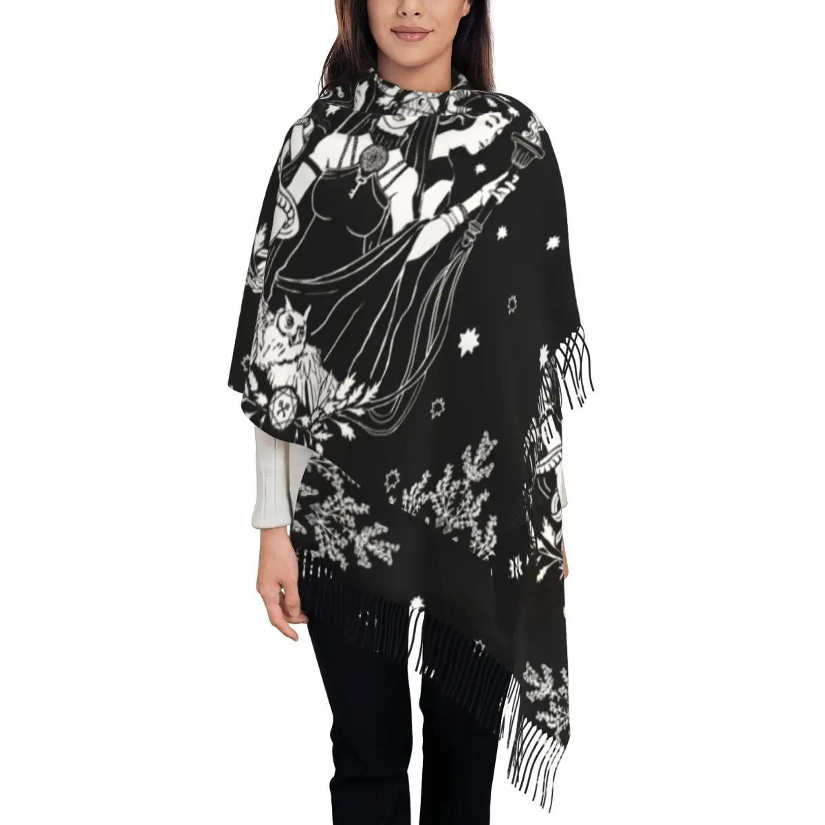Female-Large-Hekate-Triple-Goddess-Scarves-Women-Winter-Thick-Warm ...