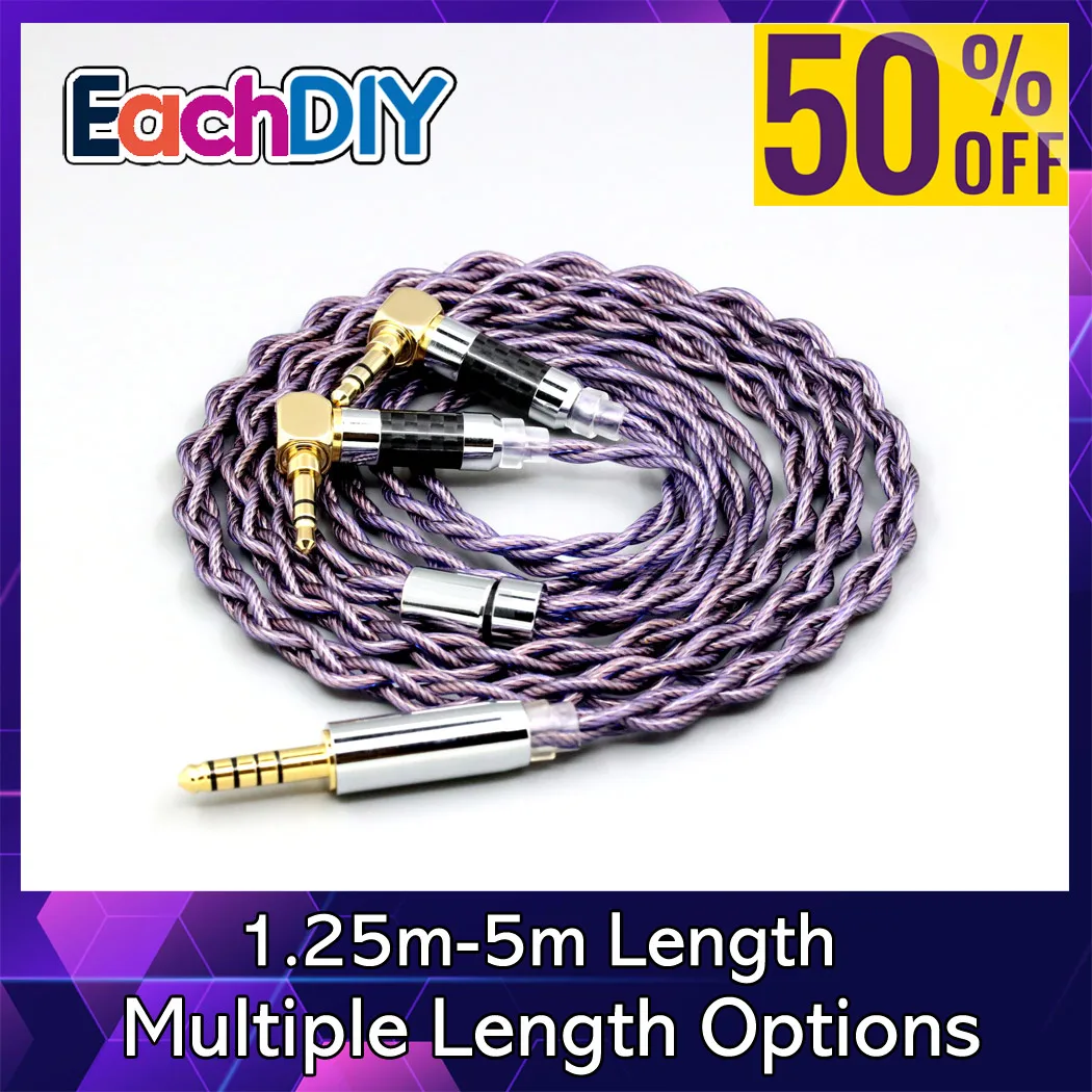 Type2 1.8mm 140 cores litz 7N OCC Headphone Earphone Cable For Verum 1 ...