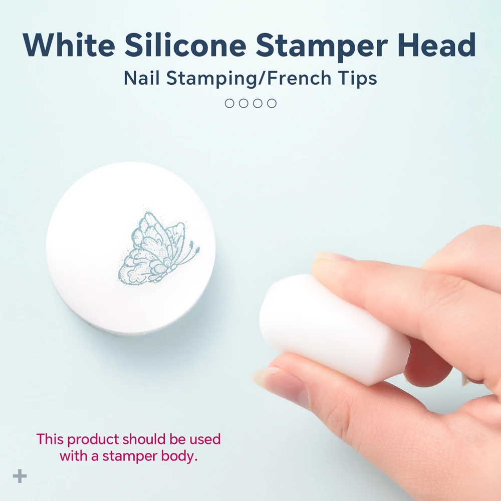1Pc Replacement Head Transfer Stamper Silicone Refill Head White Jelly ...