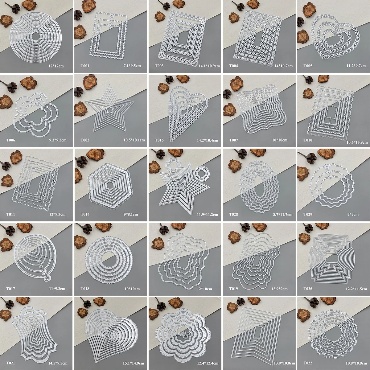 Nesting Frame Series Metal Dies Cutting for Card Making DIY Handmade ...