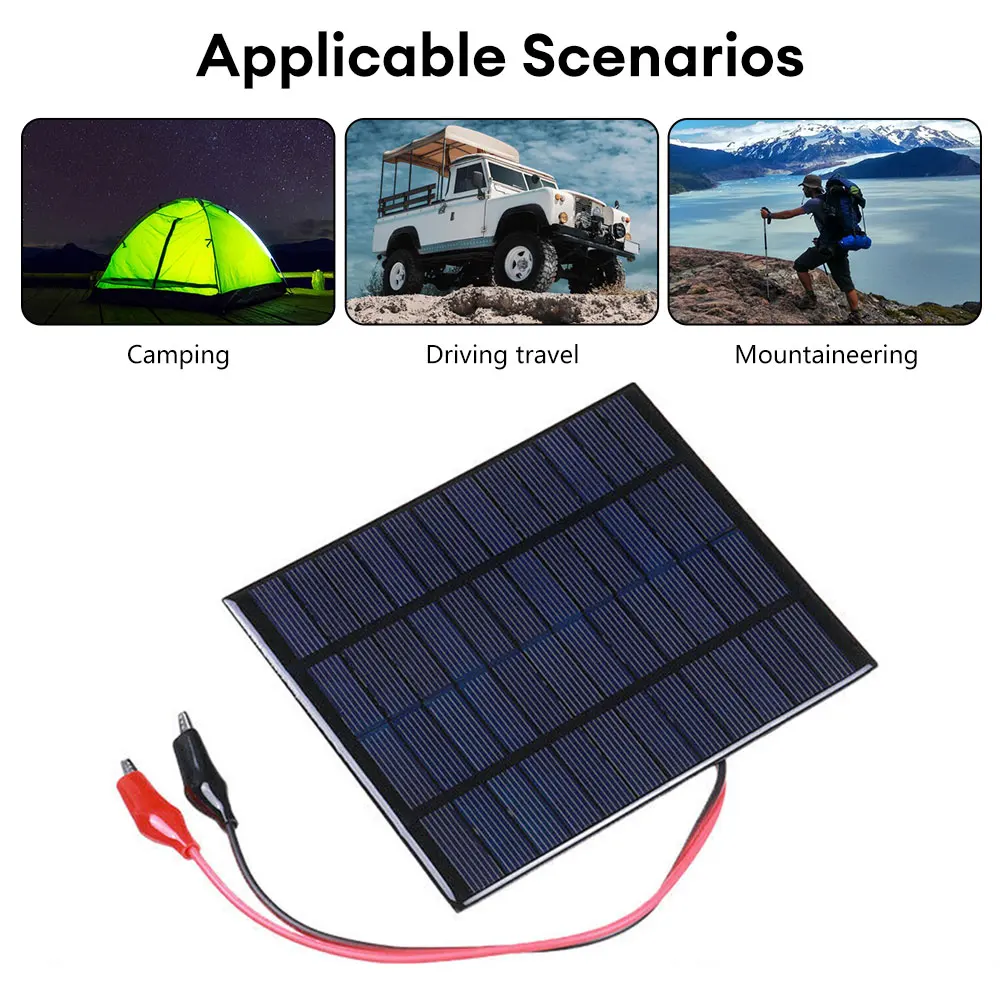 Solar-Panel-2W-12V-Polysilicon-Epoxy-Panels-Portable-Solar-Cell-for ...
