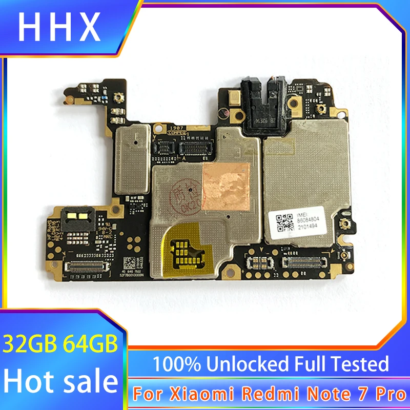 64gb 128gb For Xiaomi Hongmi Redmi Note 7 Pro Motherboard Mainboard ...