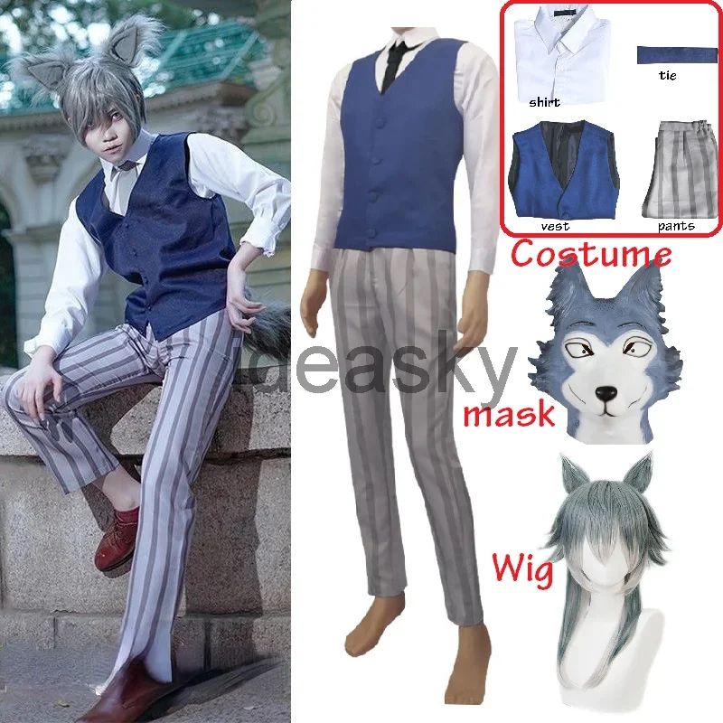 Anime-Beastars-Cosplay-Fantasias-Peruca-M-scara-Lobo-Cinzento-Uniforme ...
