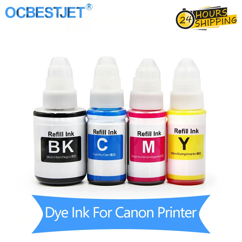 Refill Dye Ink For Canon GI 490 GI 790 GI 890 For Pixma G1000 G1100 ...