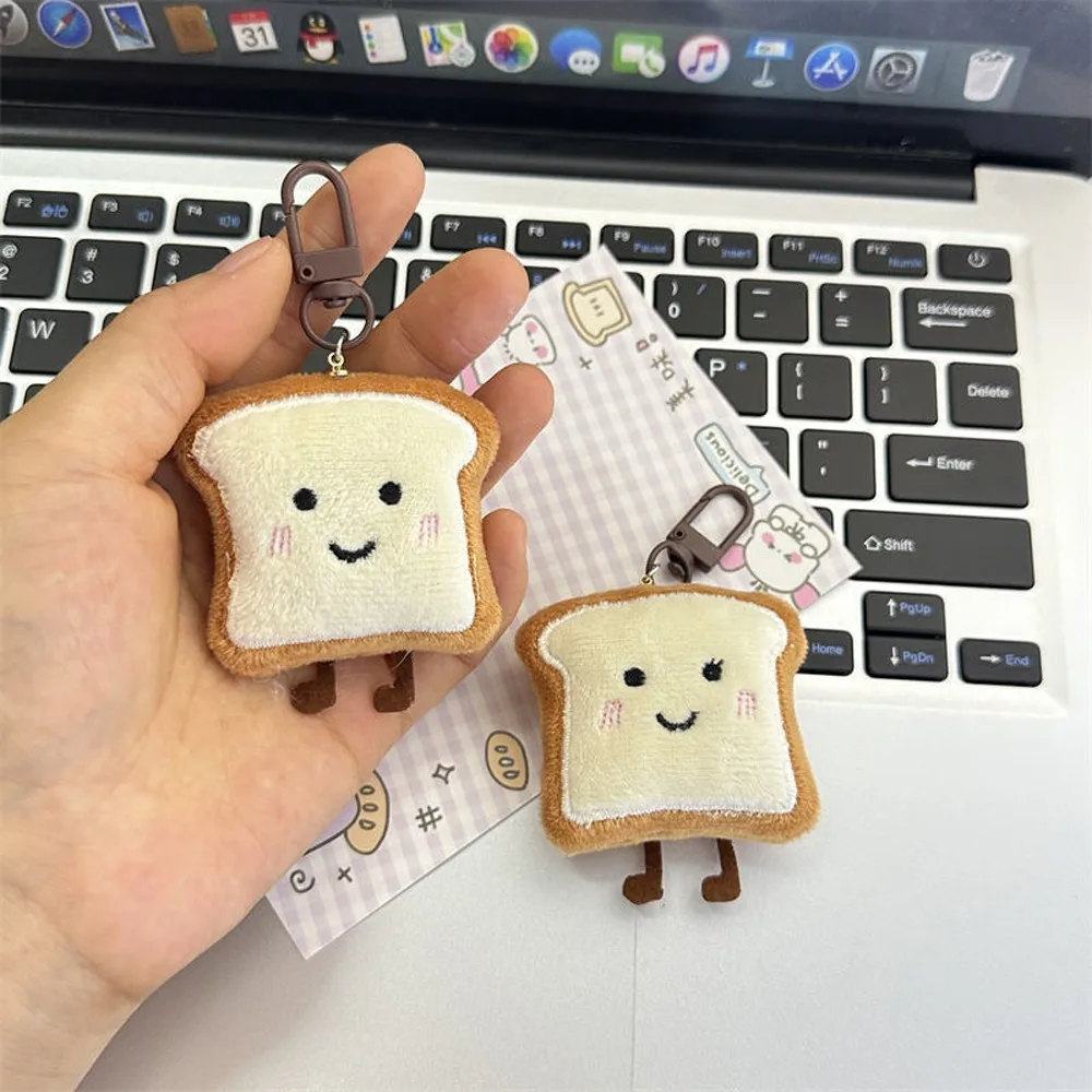 Toast-Bread-Plush-Bread-Keychain-Soft-Decoration-Keychain-Bread-Keyring ...