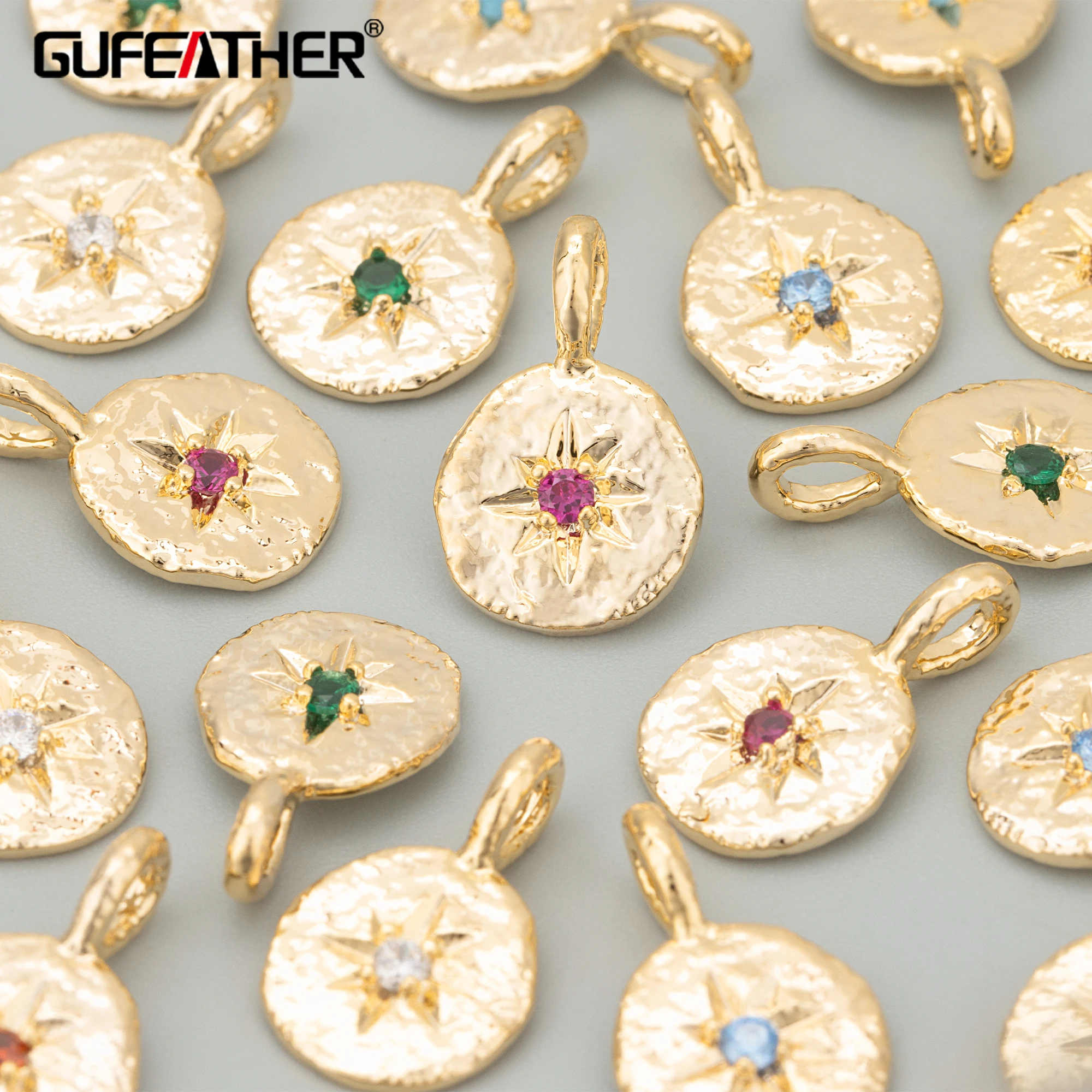 GUFEATHER-Accesorios-de-joyer-a-ME61-chapado-en-rodio-de-oro-de-18k ...