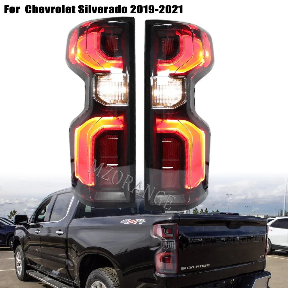 For-Chevrolet-Silverado-2019-2020-2021-LED-Rear-Tail-Lights-DRL-Brake ...