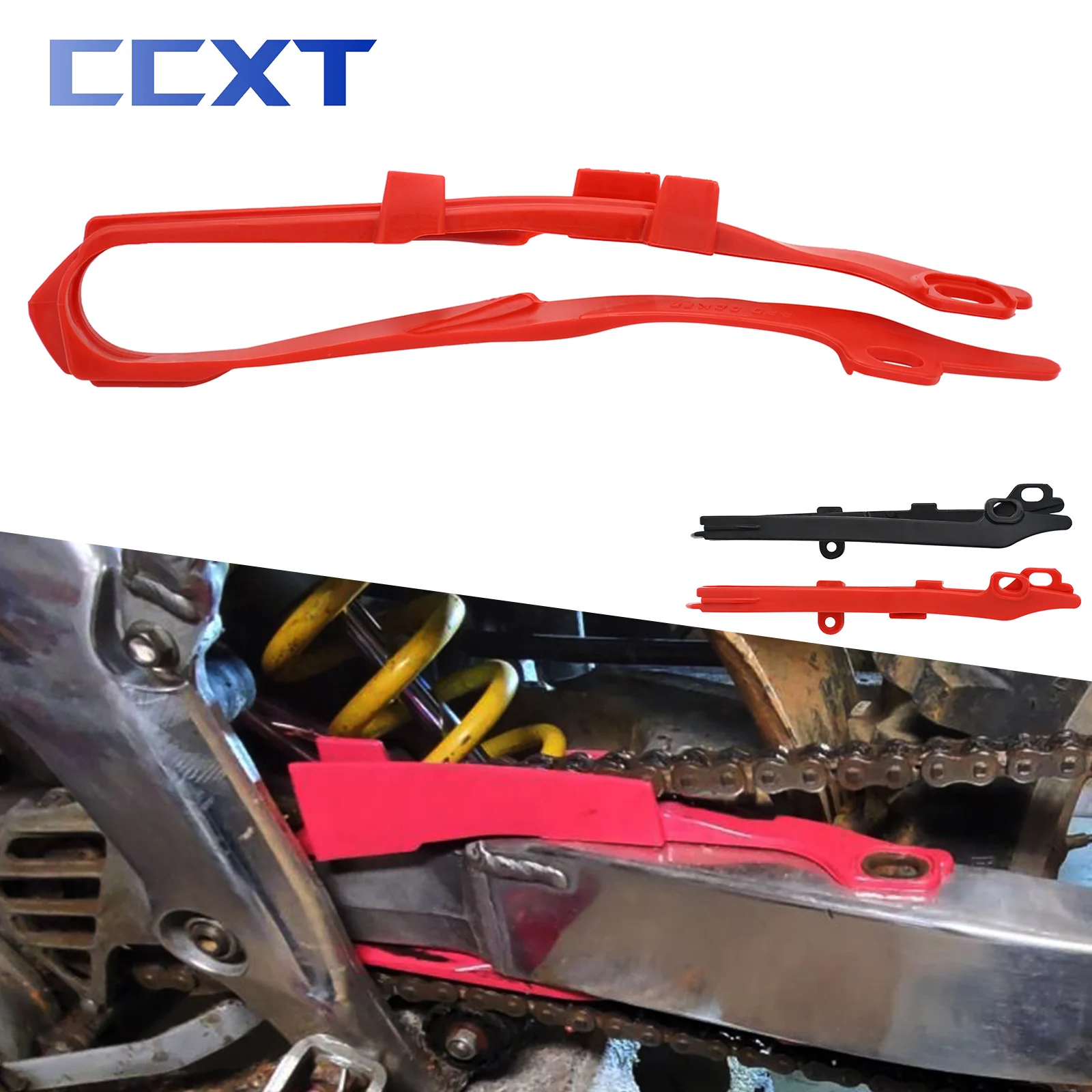 Motorcycle-Red-and-Black-Chain-Slider-Swingarm-Guide-For-Honda-CR-CRF ...