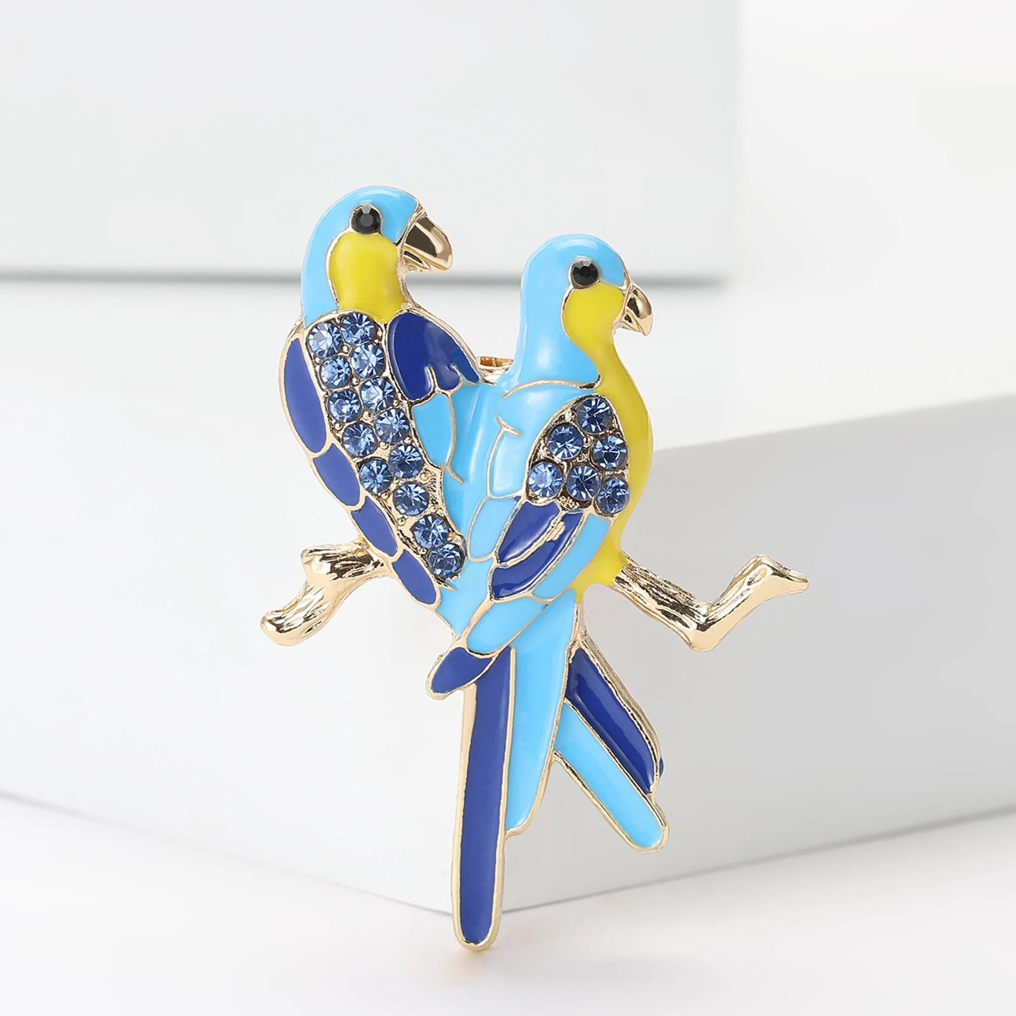 Cute-Two-Parrot-Brooches-for-Women-Unisex-Bird-Pins-2-color-Available ...