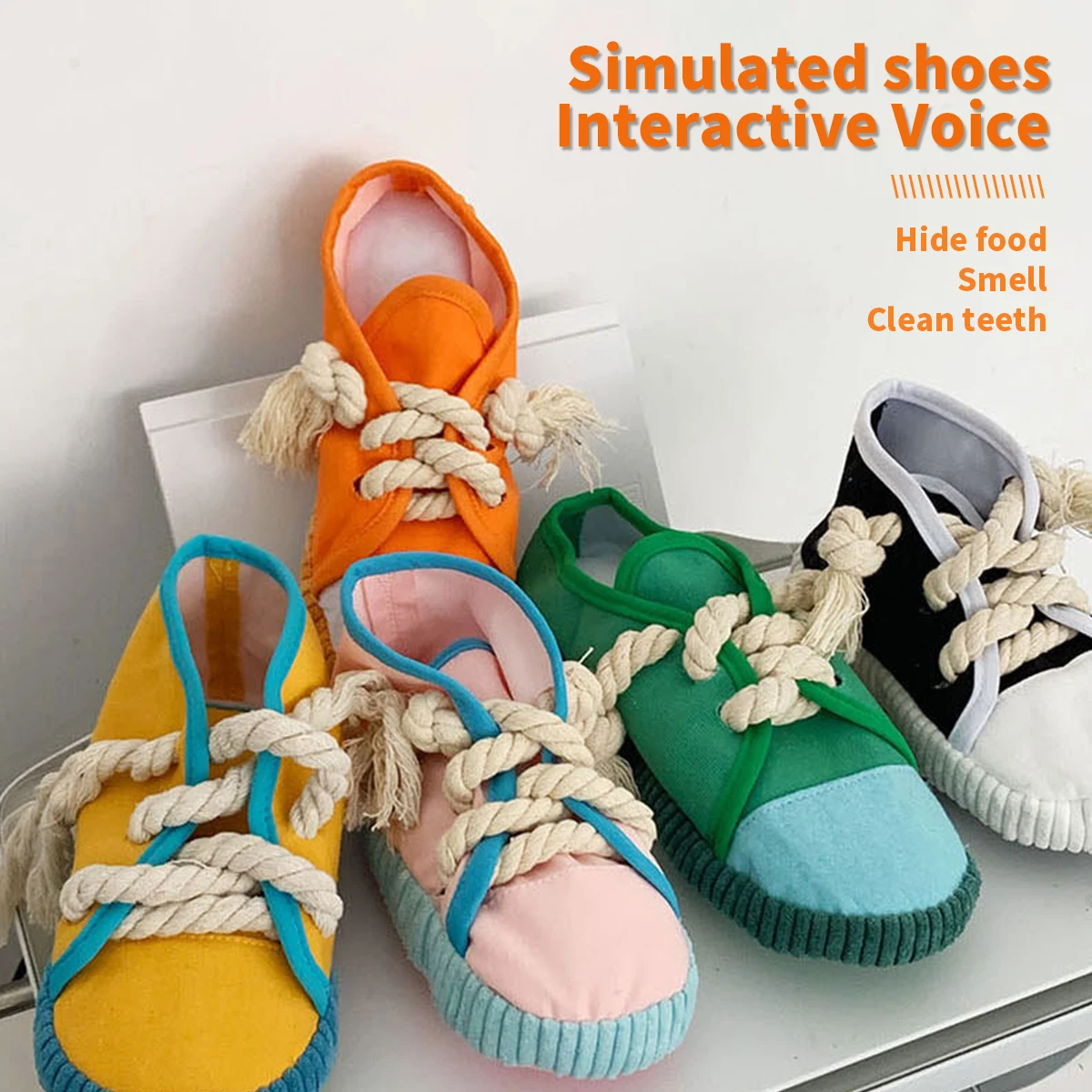 A dog food hiding and sniffing slippers sound toy to relieve boredom ...
