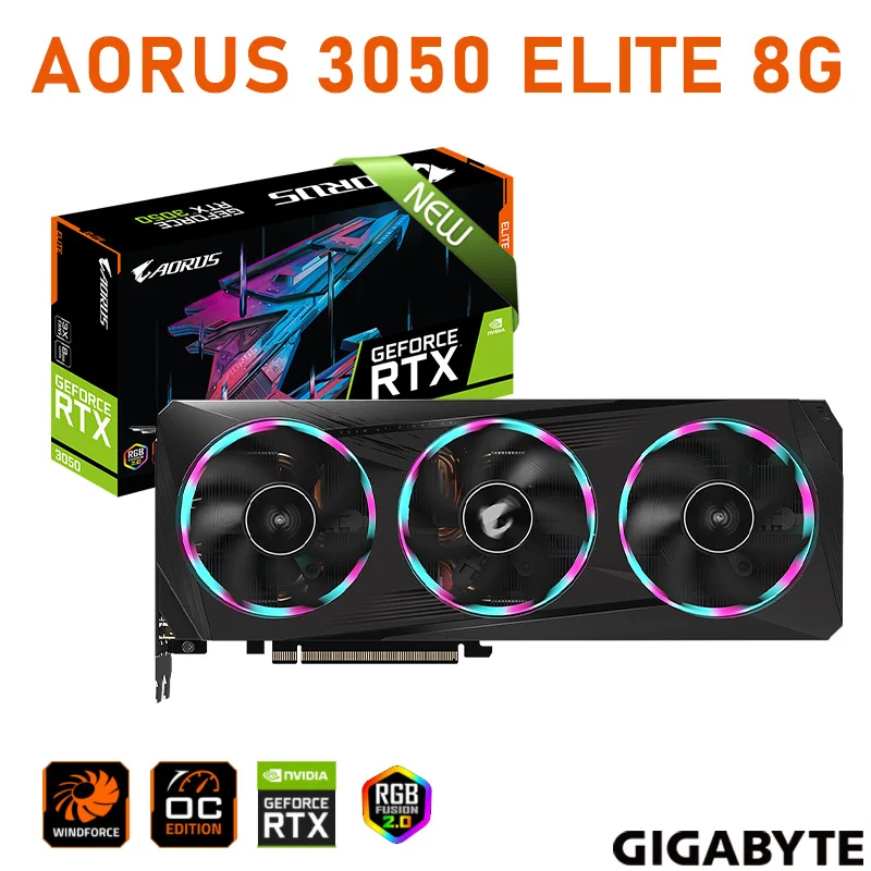 Gigabyte-Placas-gr-ficas-GeForce-RTX-3050-EAGLE-OC-GDDR6-Placas-de-v ...
