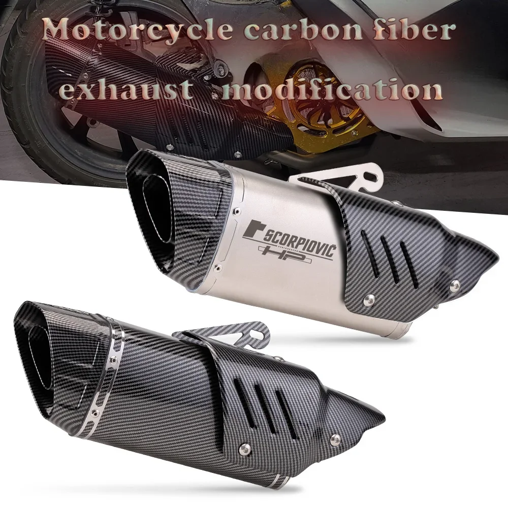 General-purpose-carbon-fiber-motorcycle-exhaust-pipe-for-Nmax-Tmax530 ...
