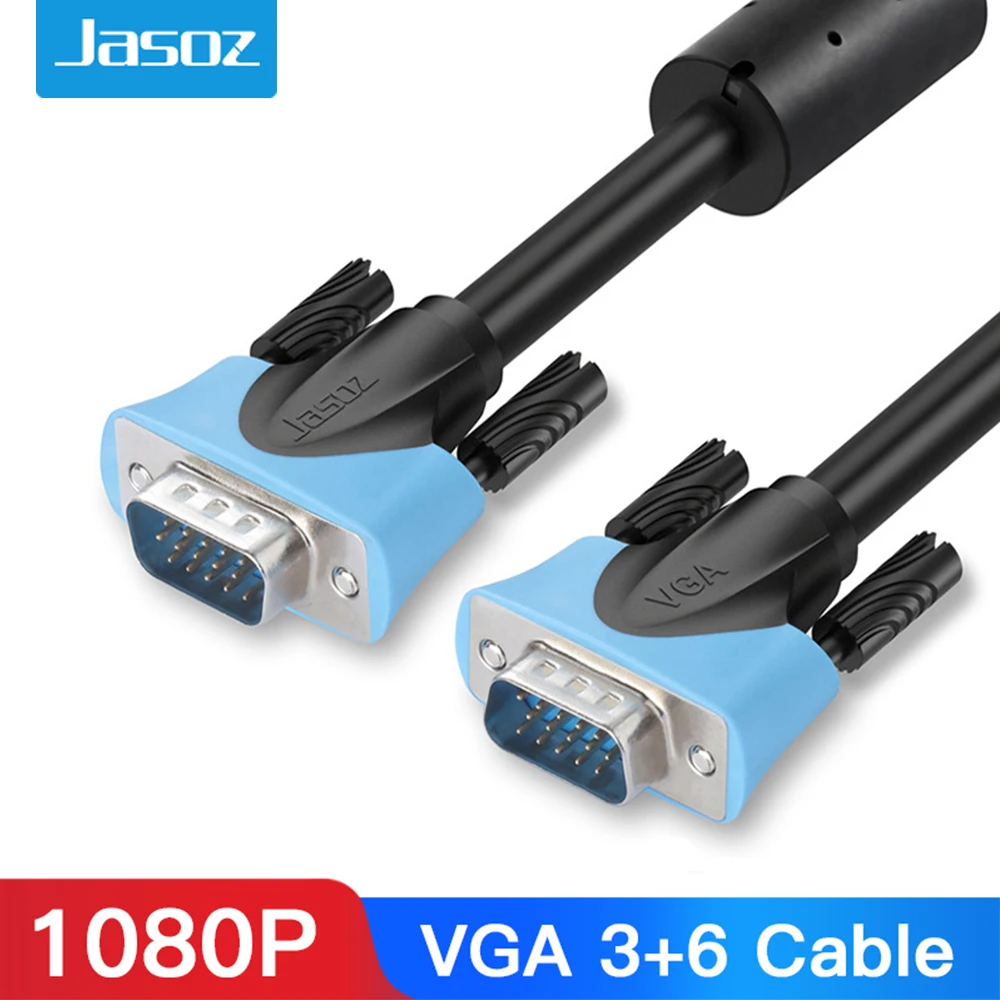 Jasoz VGA Cable VGA Male to Male Cable 1080P 3m Cabo 15 Pin Cord Wire ...