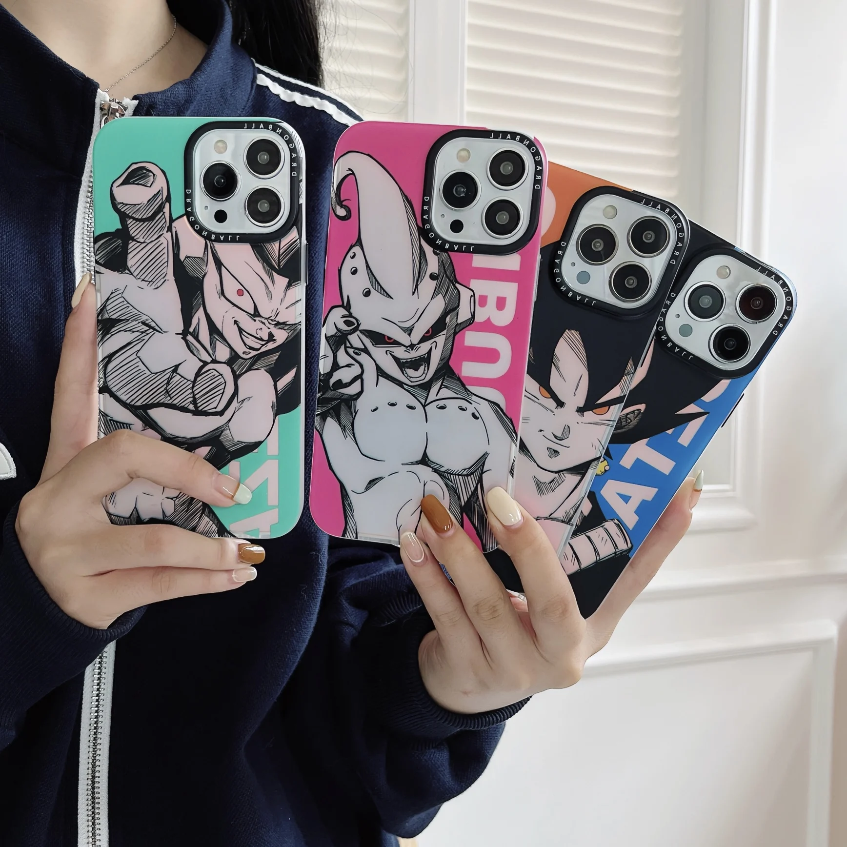Fashion Anime Dragons Balls Gokus Laser Phone Case For iPhone 14 13 12 ...