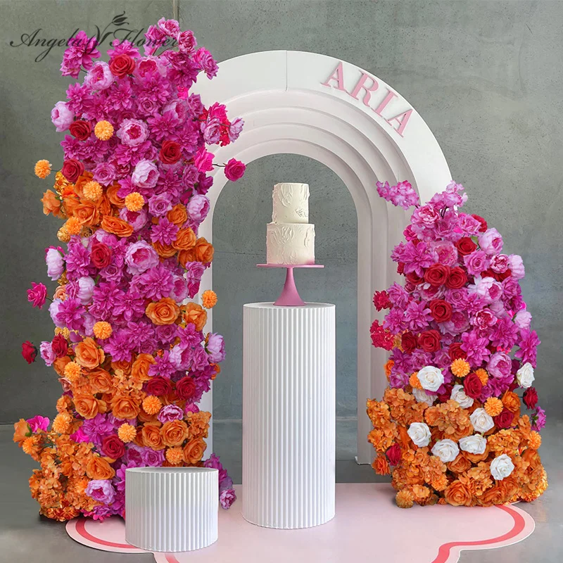 Luxury 5D Colorful Wedding Backdrop Arch KT Board Decor Floral ...