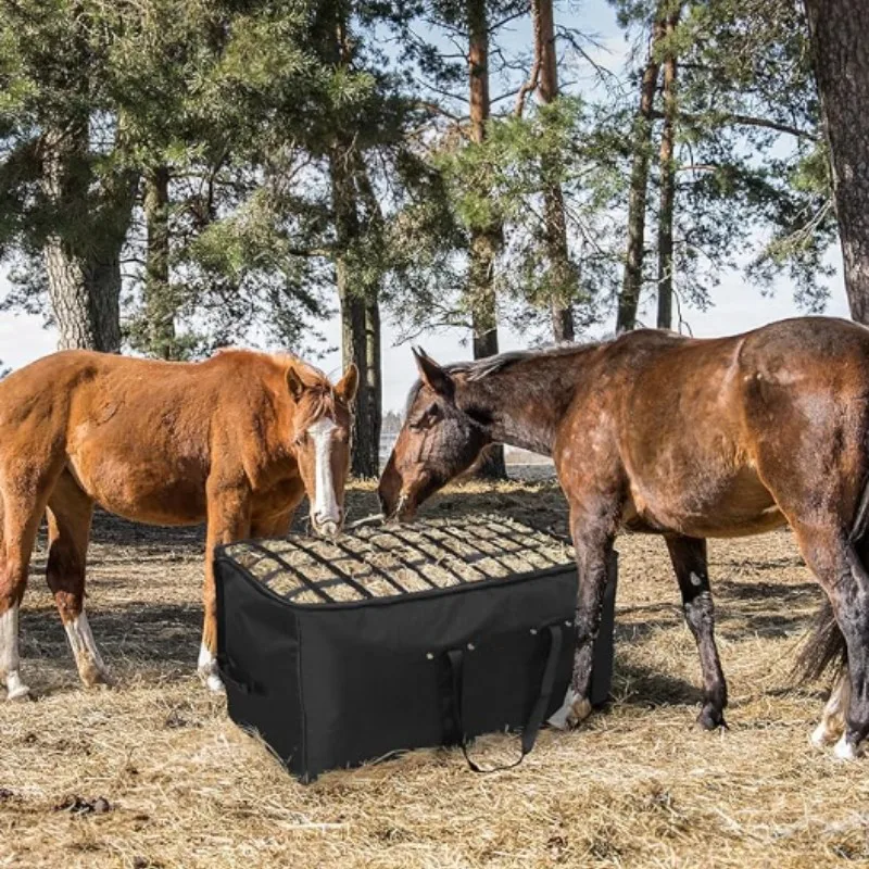 Amazon popular hay bag foldable portable moving horse feeding bag hay ...