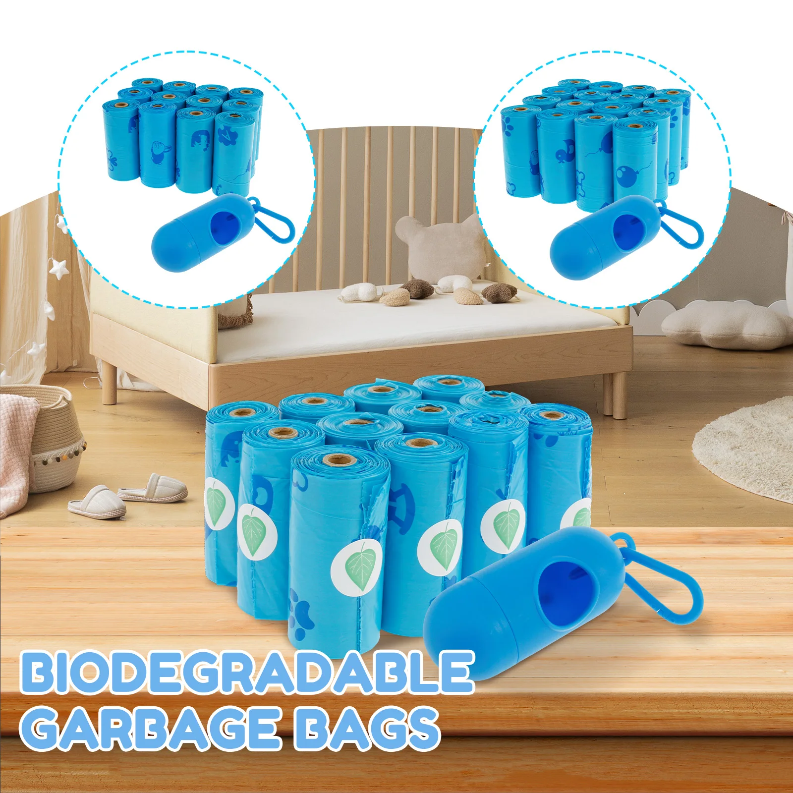 New-12-Rolls-or-16-Rolls-Diaper-Bags-with-Dispenser-Leakproof-Waste ...