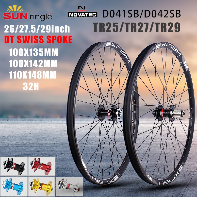 SUNRingle-TR25-27-TR29-MTB-Bike-Wheelset-26-27-5-29inch-Novatec-D041 ...