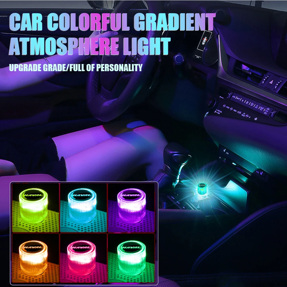 Car Styling Colorful Mini USB LED Badges Ambient Light Decorative ...