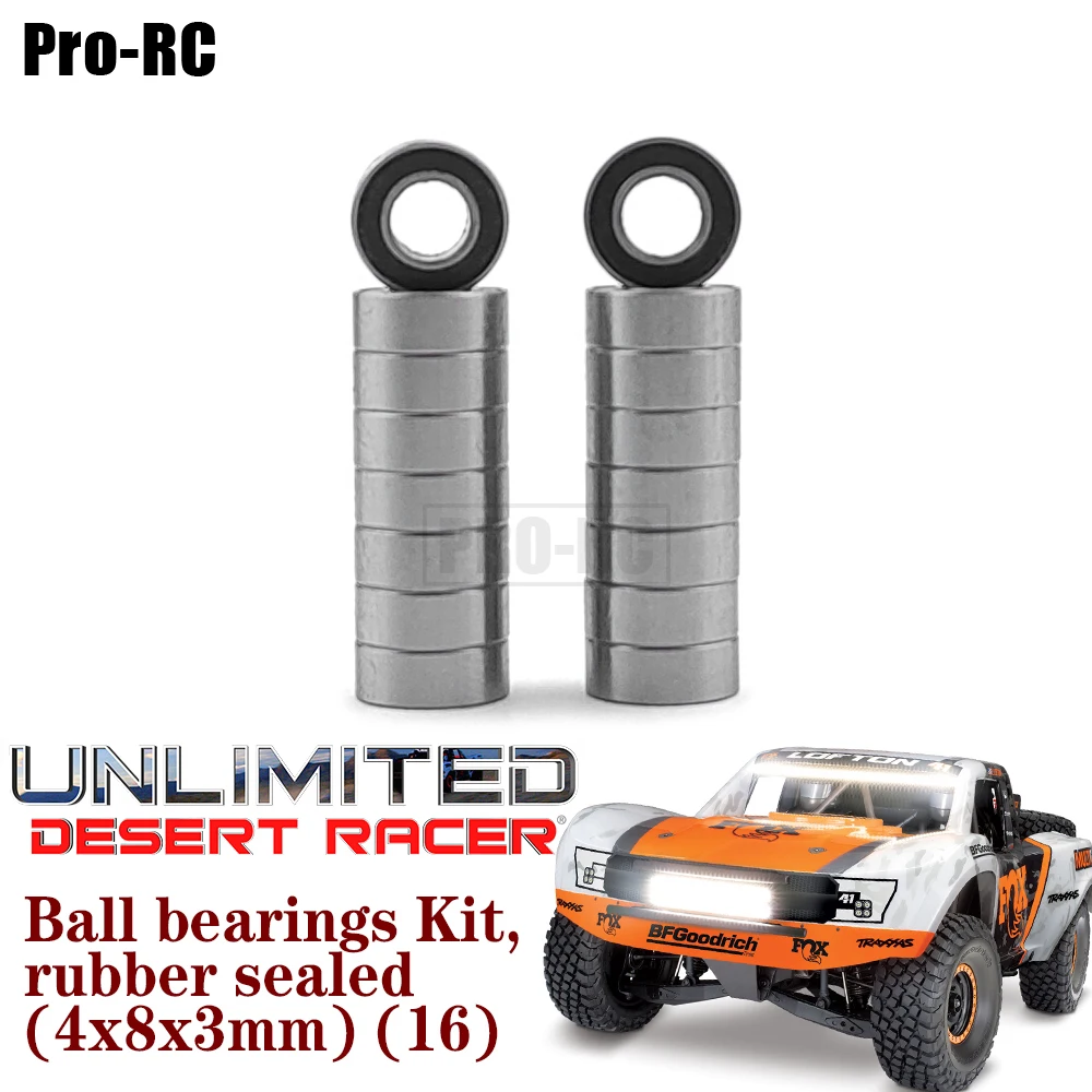16Pcs 4x8x3mm Ball Bearing Kit 7019 For Traxxas 1/7 UDR Unlimited ...