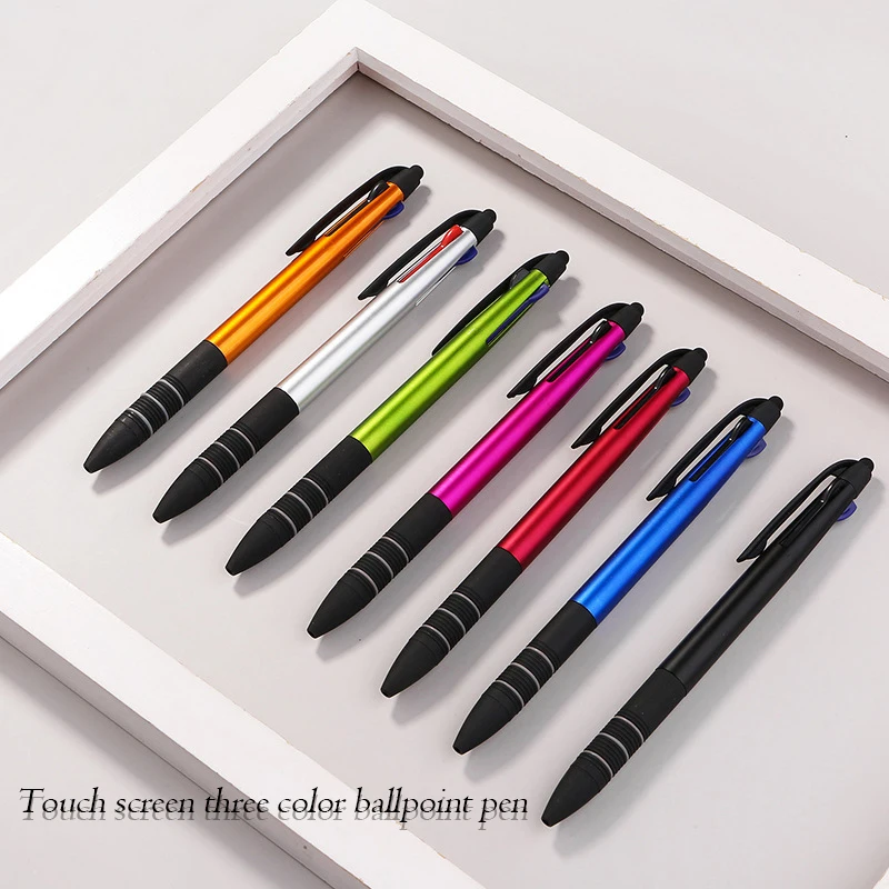 Creative Three Color Touch Screen Ballpoint Pen Multi function Color ...