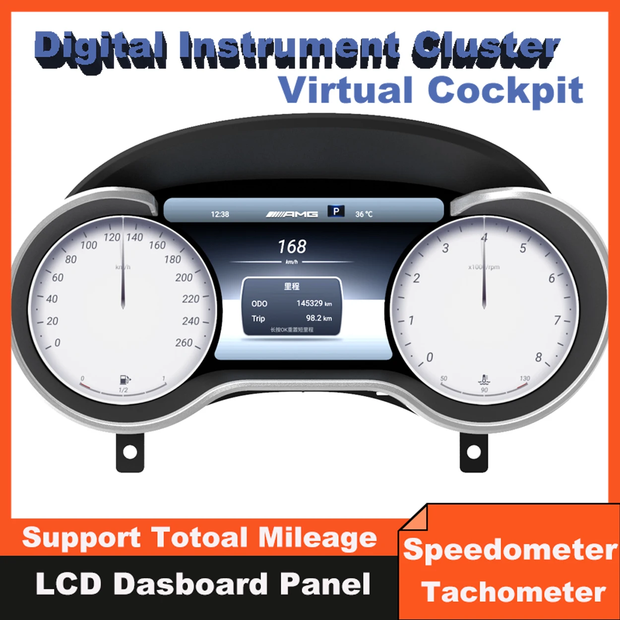 Painel de instrumentos digital odo para mercedes benz gle/gls/ml/gl/r/g ...