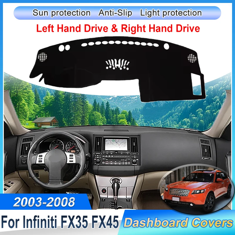 Flannel Anti UV Slip Mat Car Dashboard Cover Pad For Infiniti FX 2003 ...