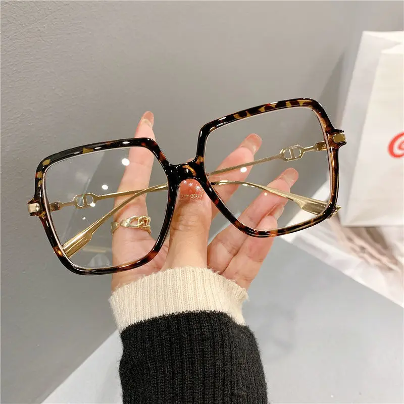 Gafas-cuadradas-de-gran-tama-o-para-mujer-anteojos-Retro-con-montura-de ...