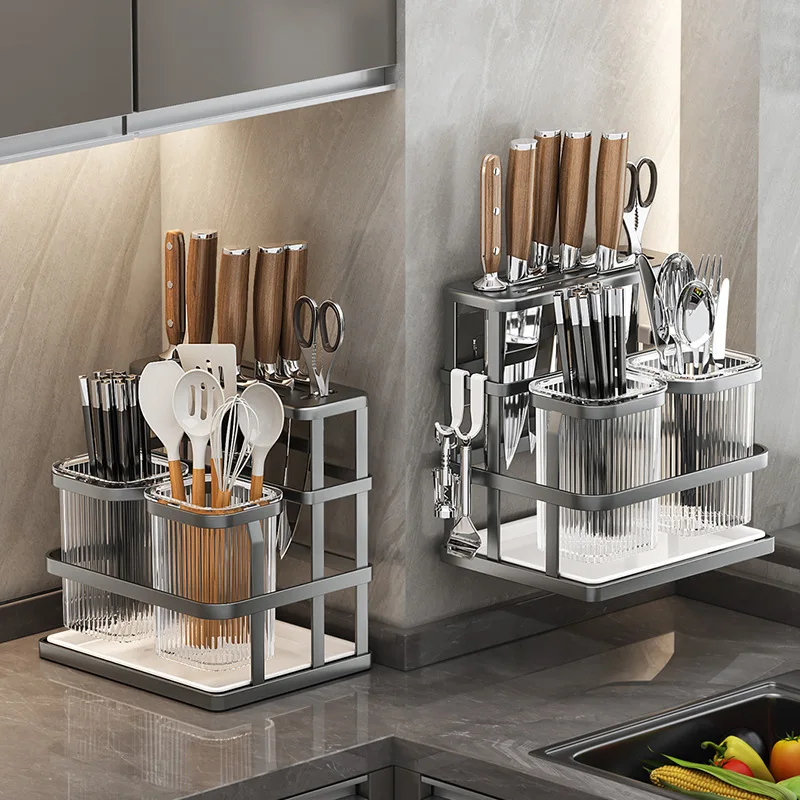 Kitchen-Chopstick-Storage-Rack-Cutlery-Holder-Wall-Mounted-Kitchen ...