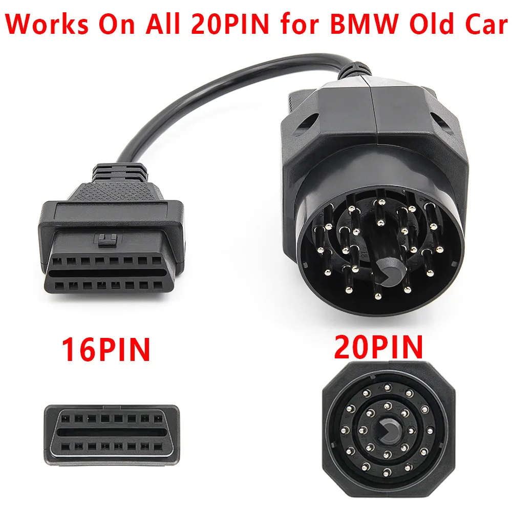OBD-To-OBD2-Adapter-for-BMW-20pin-to-OBD2-16PIN-Female-Connector-e36 ...