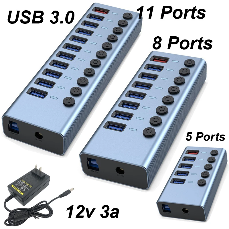 Usb 3.0 Hub 12v Power Adapter | Usb Hub Power Switch | Usb 3.0 Hub ...
