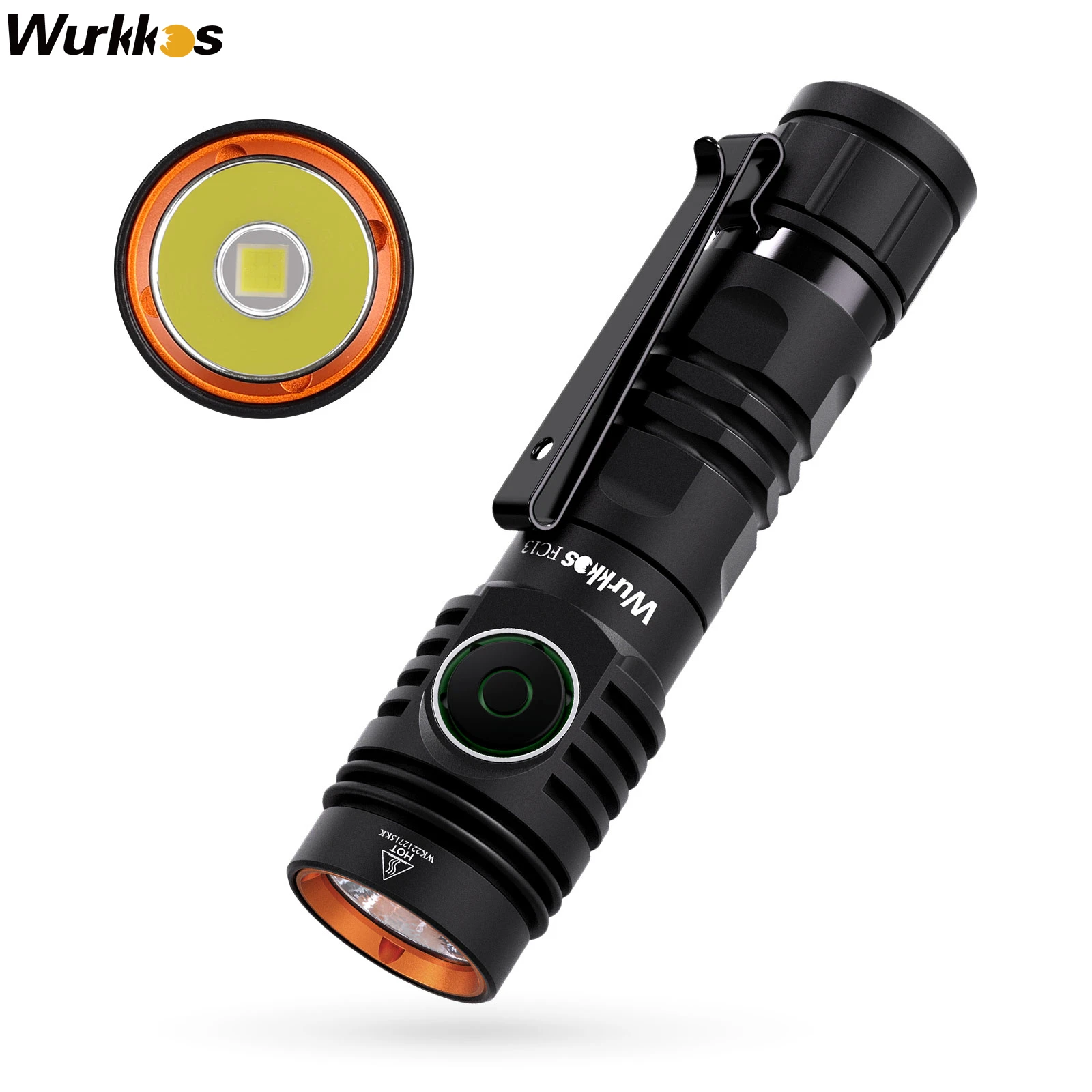 Wurkkos FC13 충전식 18650 손전등 최대 3400LM SFN43 LED EDC 239 미터 IP68 토치 ...