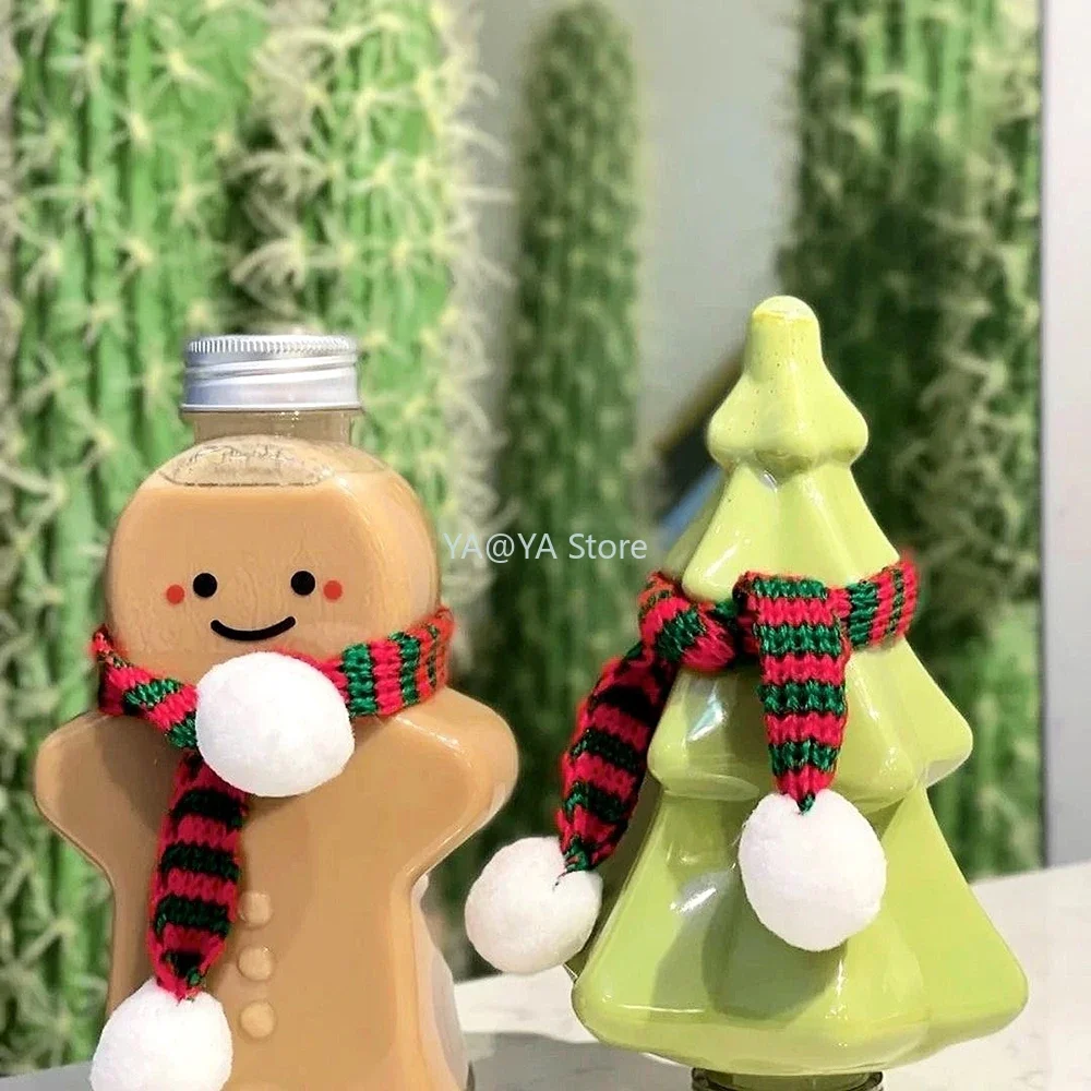 10PCS-500ML-Christmas-Bottles-Xmas-Gingerbread-Man-Bottles-Candy-Jars ...