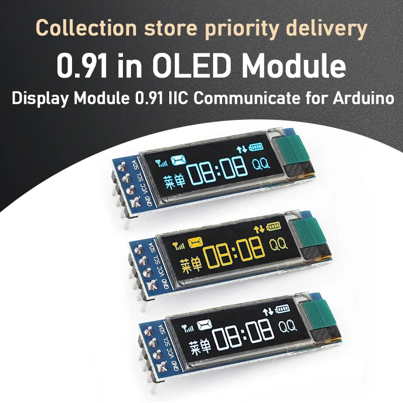 0-91-inch-OLED-module-0-91-white-Blue-OLED-128X32-OLED-LCD-LED-SSD1306 ...