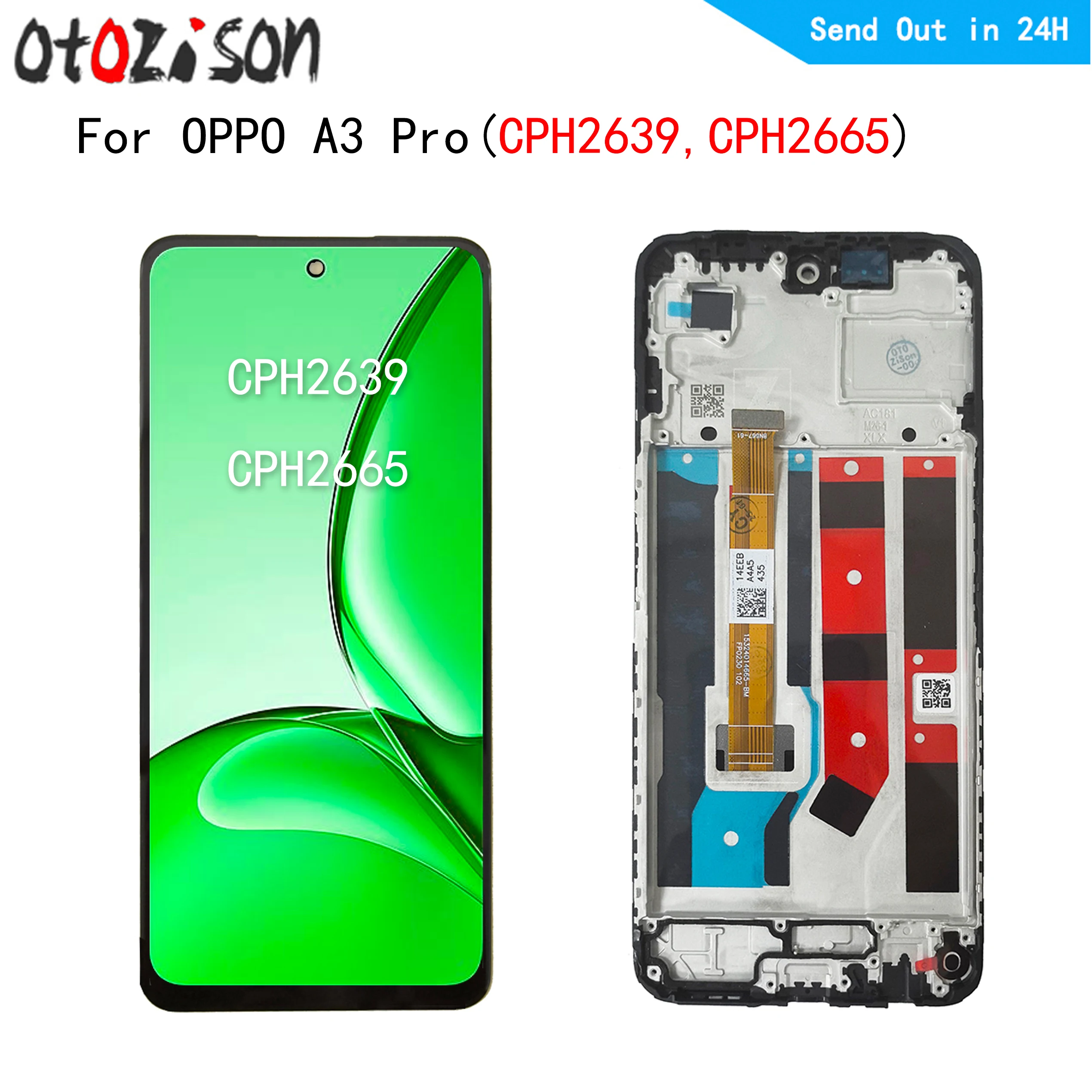 6.67" IPS Screen For Oppo A3 Pro CPH2639 LCD Display Screen Touch Panel ...