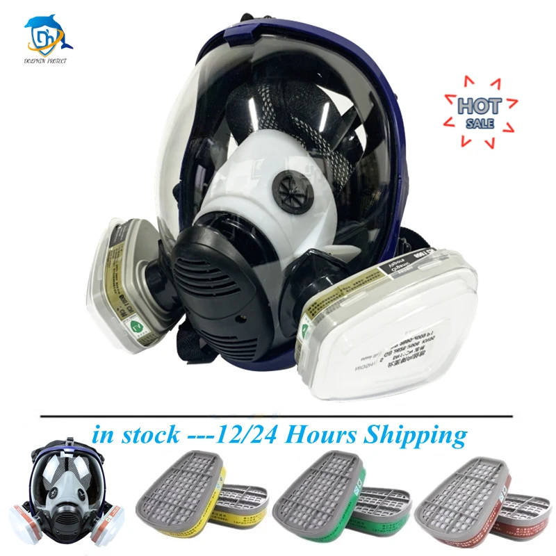 Chemical Mask 6800 15/17 In 1 Gas Mask Dust Respirator Paint ...