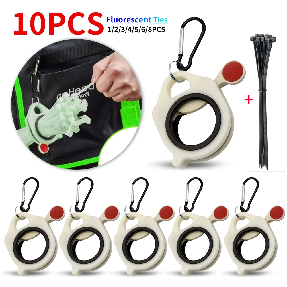 1-10pcs Fluorescent Cable Tie Organizer Plastic Storage Cable Tie ...