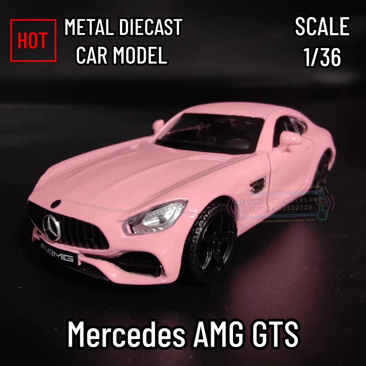 1-36-Mercedes-AMG-GTS-Pink-Car-Model-Replica-Scale-Metal-Diecast ...