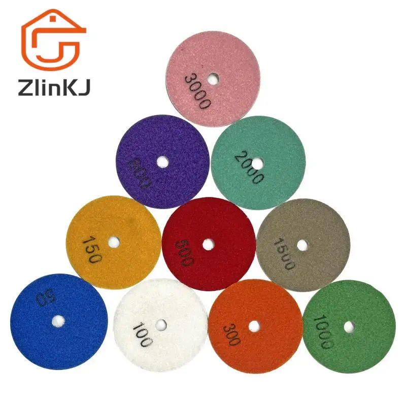 1PC-80mm-100mm-Diamond-Polishing-Pad-3-4-Wet-Buff-Disc-Abrasive-For ...